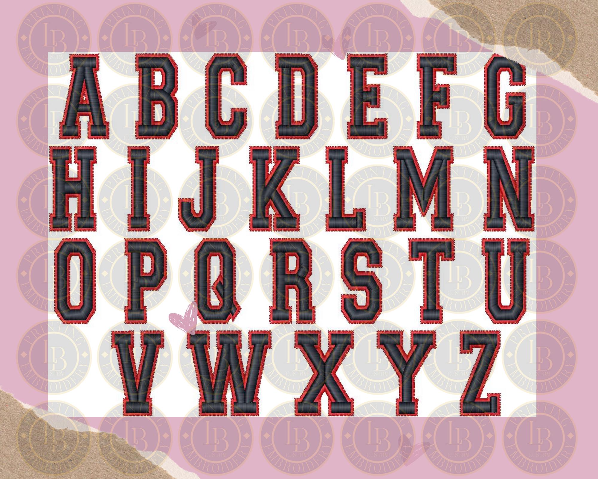 All Star Puffy Embroidery Font - Digital Download for Machine ...