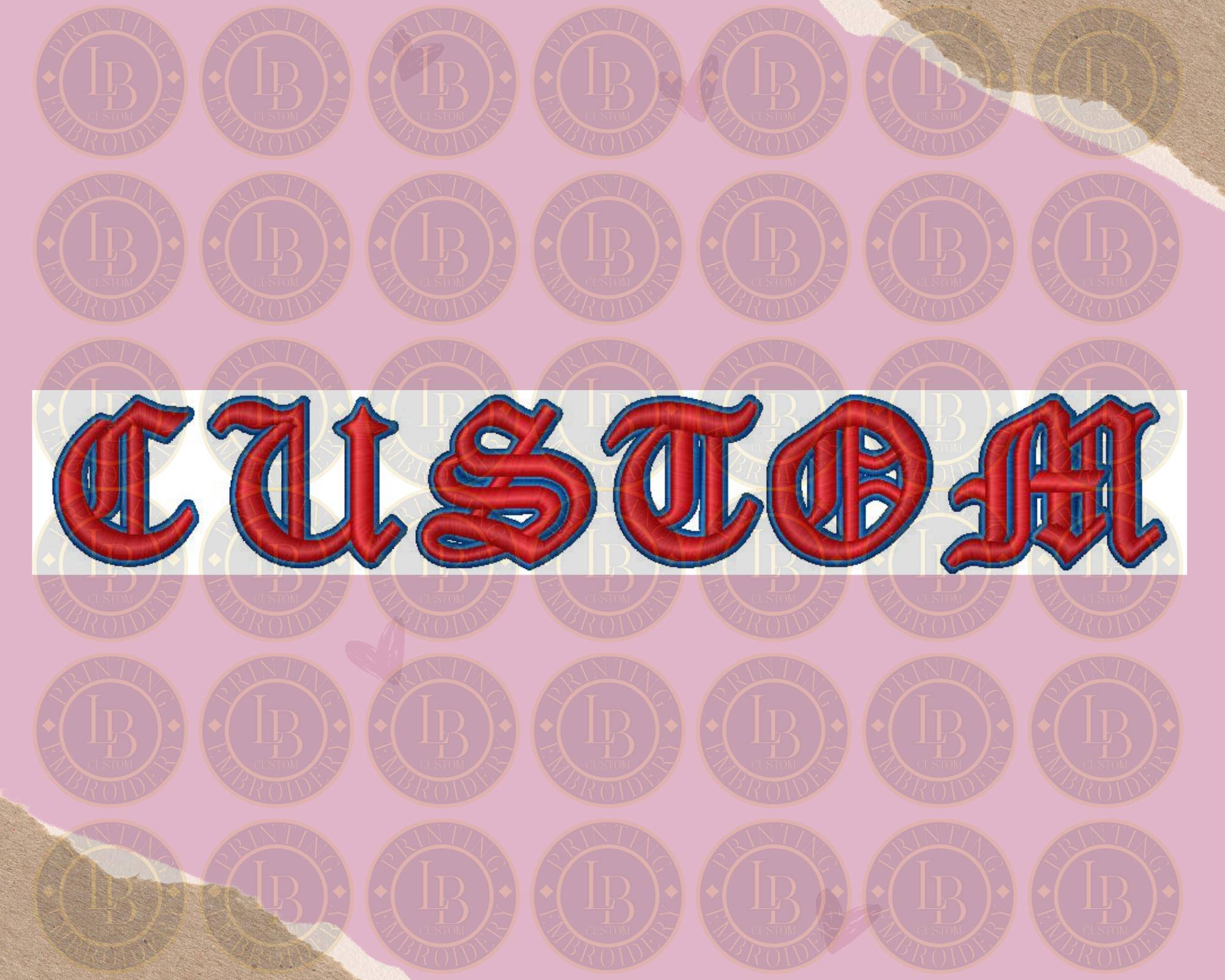 Old English Puffy Embroidery Font – Digital Download for DIY 3D PUFF {A ...