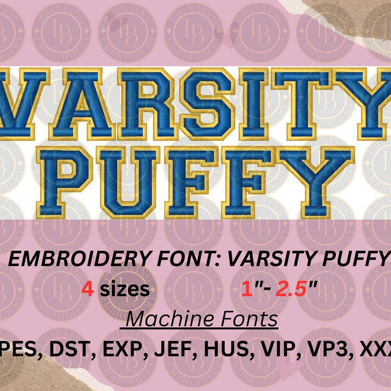 3d Puff Embroidery Font - Etsy
