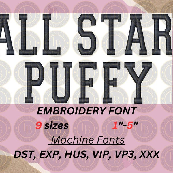 3d Puff Embroidery Font - Etsy