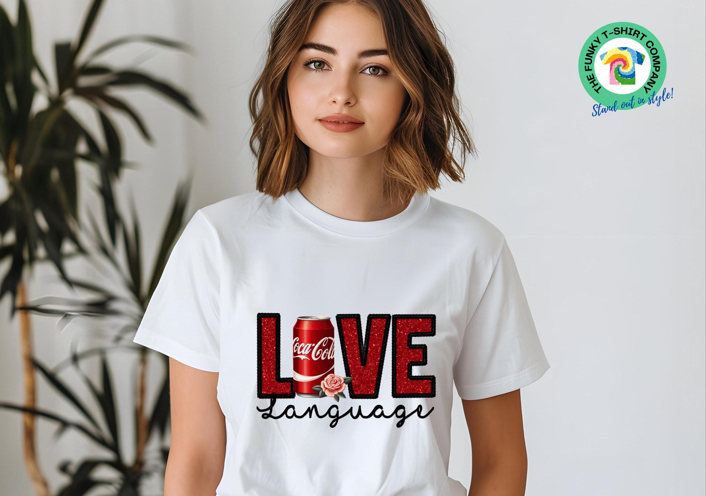 Coca-cola Love Language Shirt: Glitter Graphic Tee - Etsy