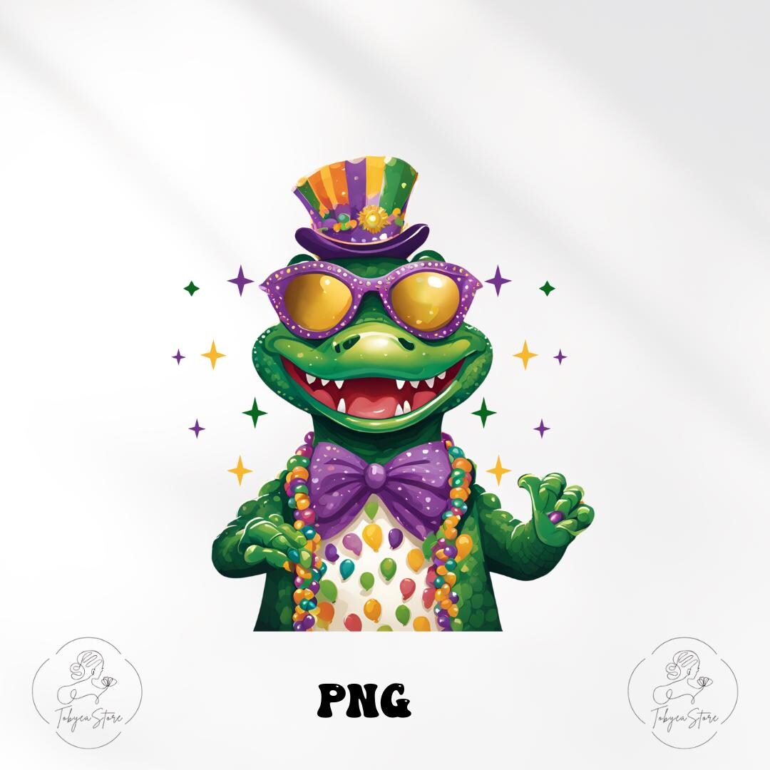 Mardi Gras Alligator Png, Mardi Gras Vibes Png,mardi Gras Png ...