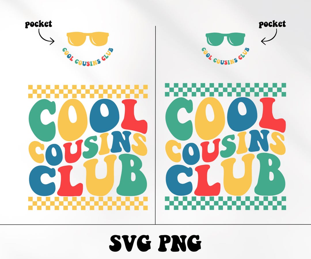 Cool Cousin Club Svg-png, Cool Cousins, New Cousin Reveal Gift for ...