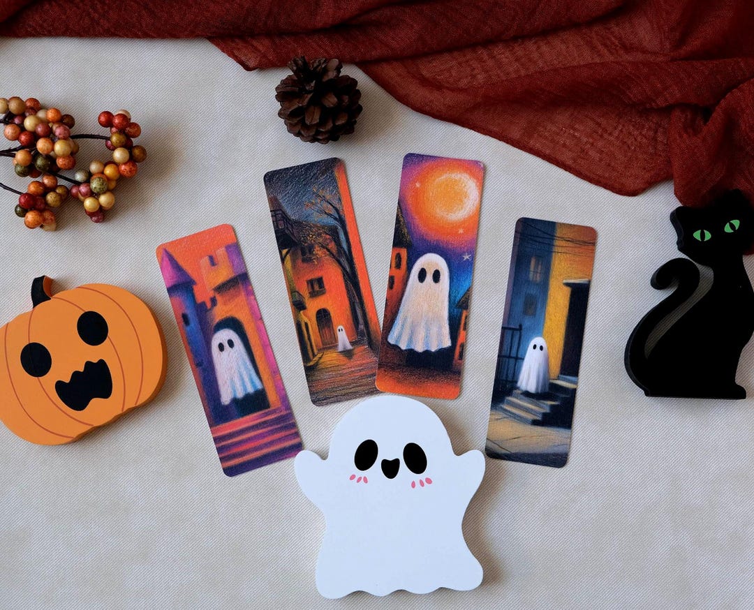 Printable Halloween Ghost Bookmark, Cute Spooky Bookmark for Kids ...