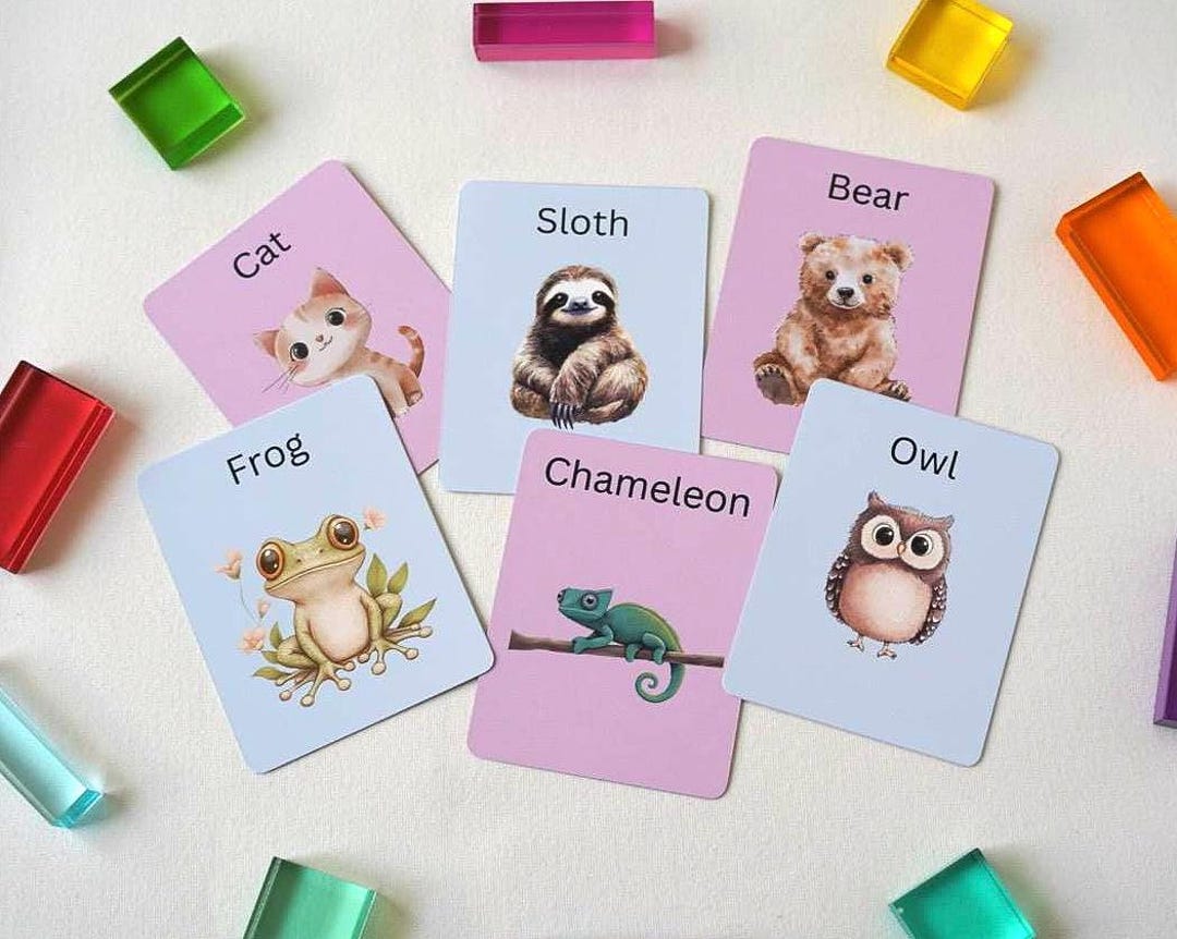 Printable Animal Cards, Montessori Cards, Animal Flashcards, Homeschool ...