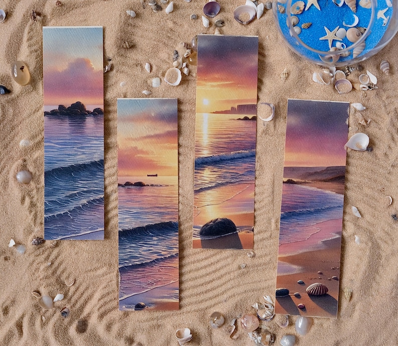 Living in Ocean Bookmark Set, Book Lover Gift, Nature Lover Gift ...