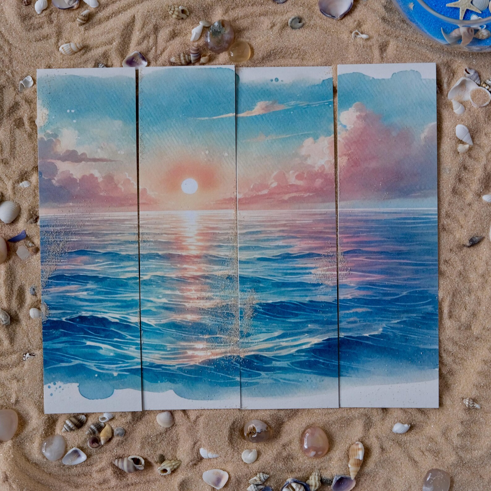 Living in Ocean Bookmark Set, Book Lover Gift, Nature Lover Gift ...