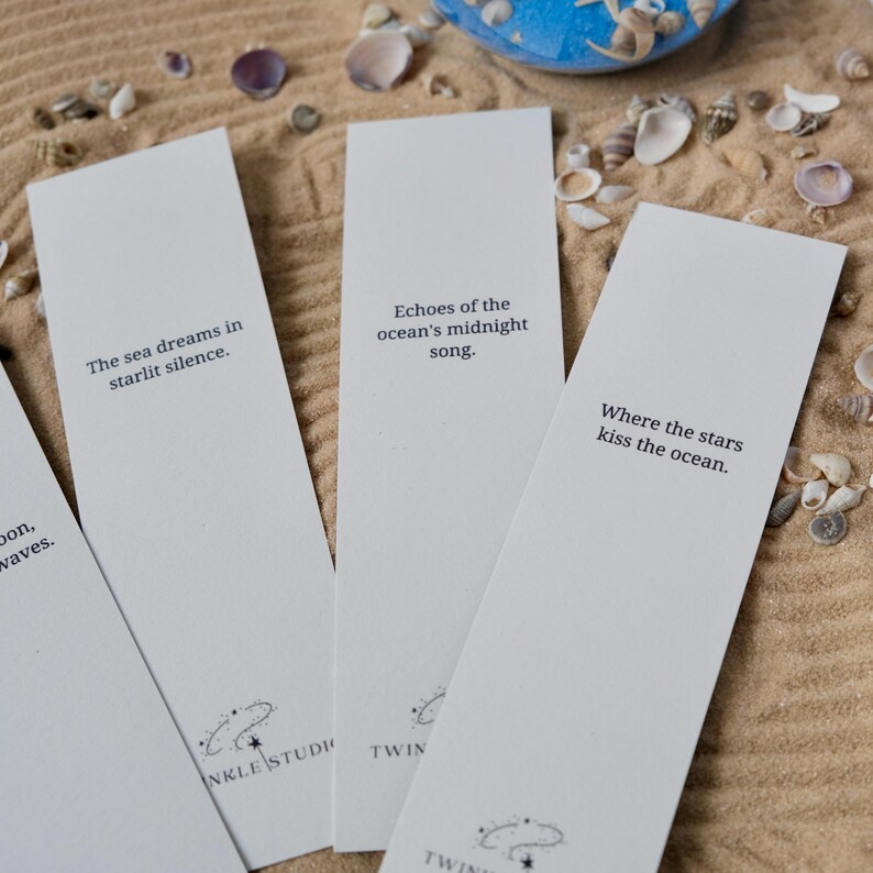 Living in Ocean Bookmark Set, Book Lover Gift, Nature Lover Gift ...