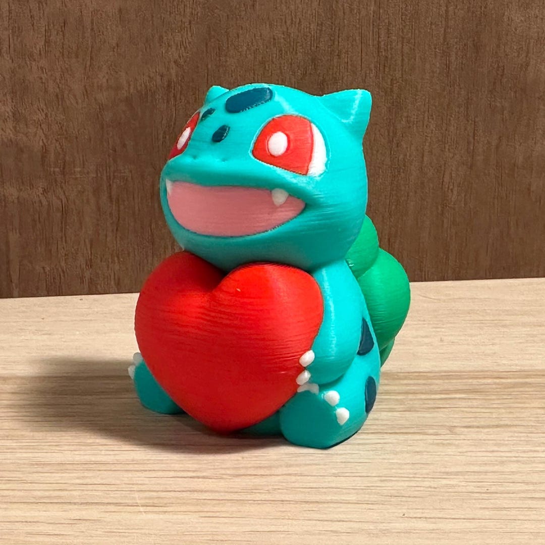 Bulbasaur Pokémon Figurine – Cute Gift With Heart – Geek and Love Decor ...