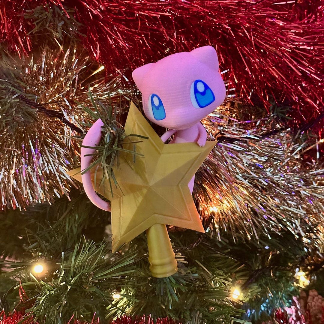 Pokémon Mew Christmas Tree Star in Gift Box - Etsy
