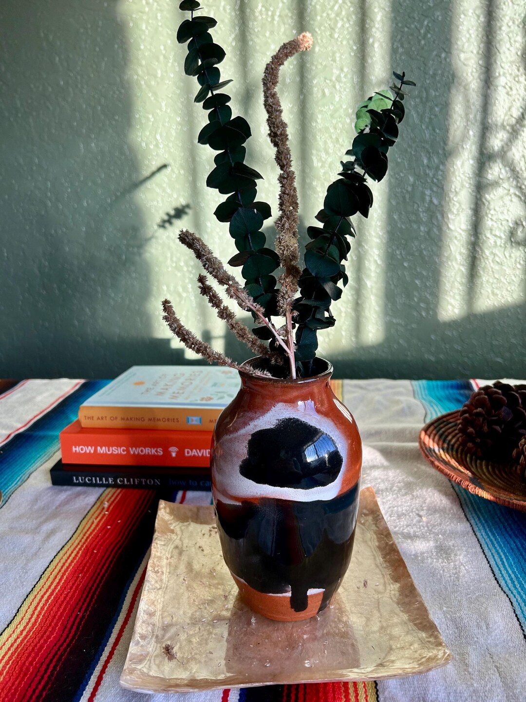 Vintage Drippy Glaze Studio Pottery Vase - Etsy