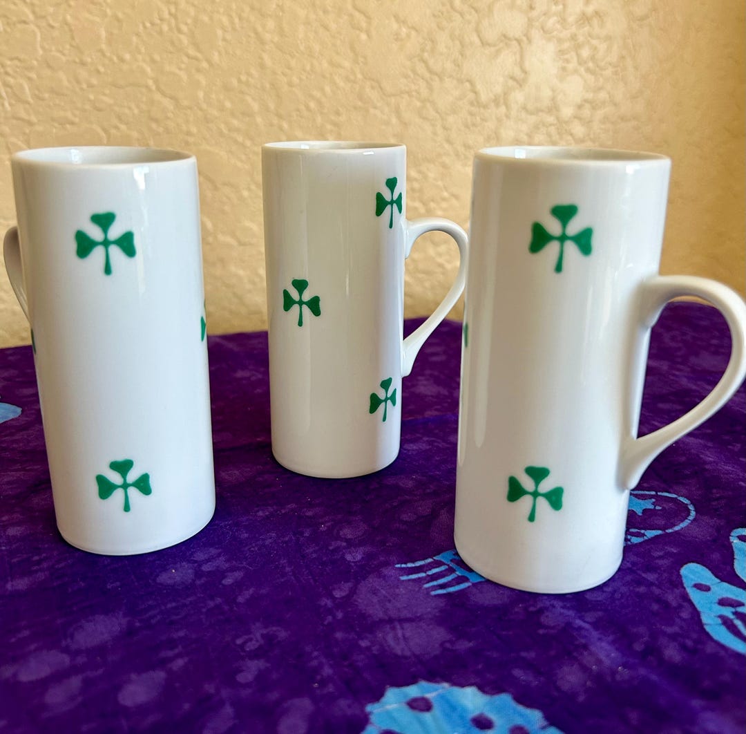Schmid Mid-century Modern Shamrock Irish Coffee Mugs- Set of Three - Etsy