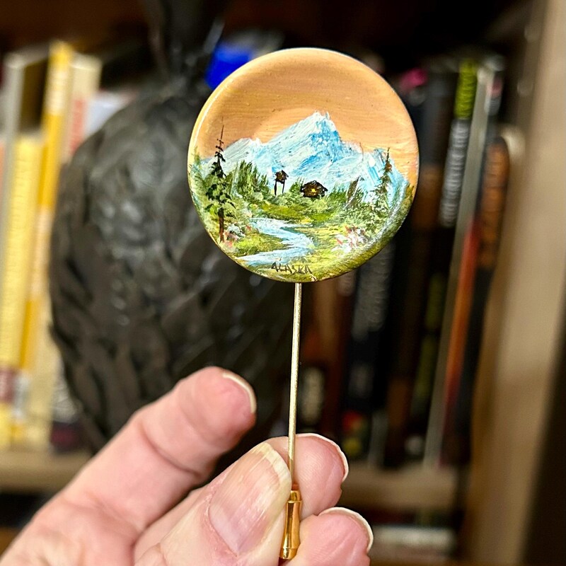 Vintage Lapel Painting - Etsy