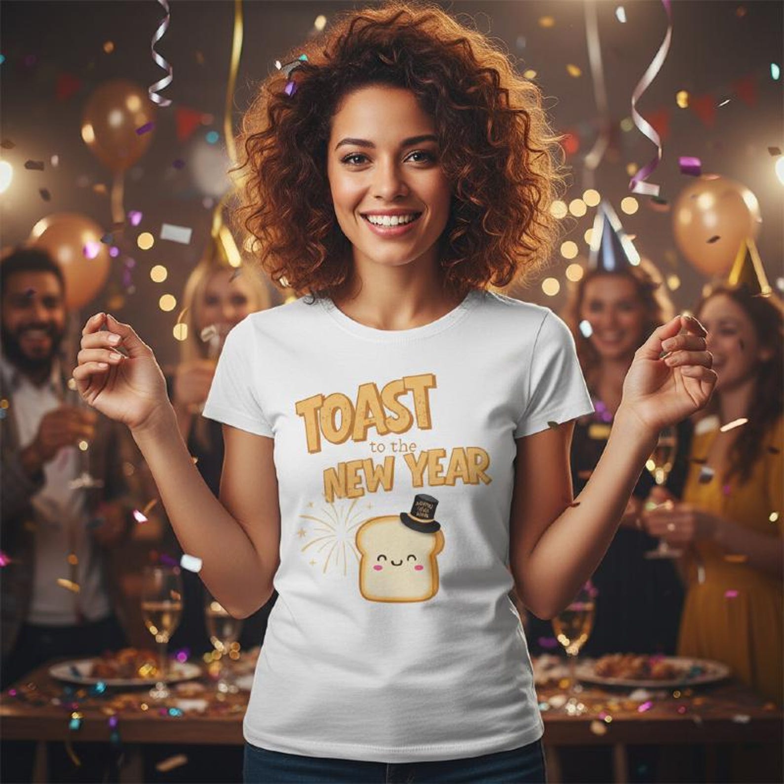 Toast to the New Year PNG | Design 12x12 | 300 DPI High Resolution - Etsy