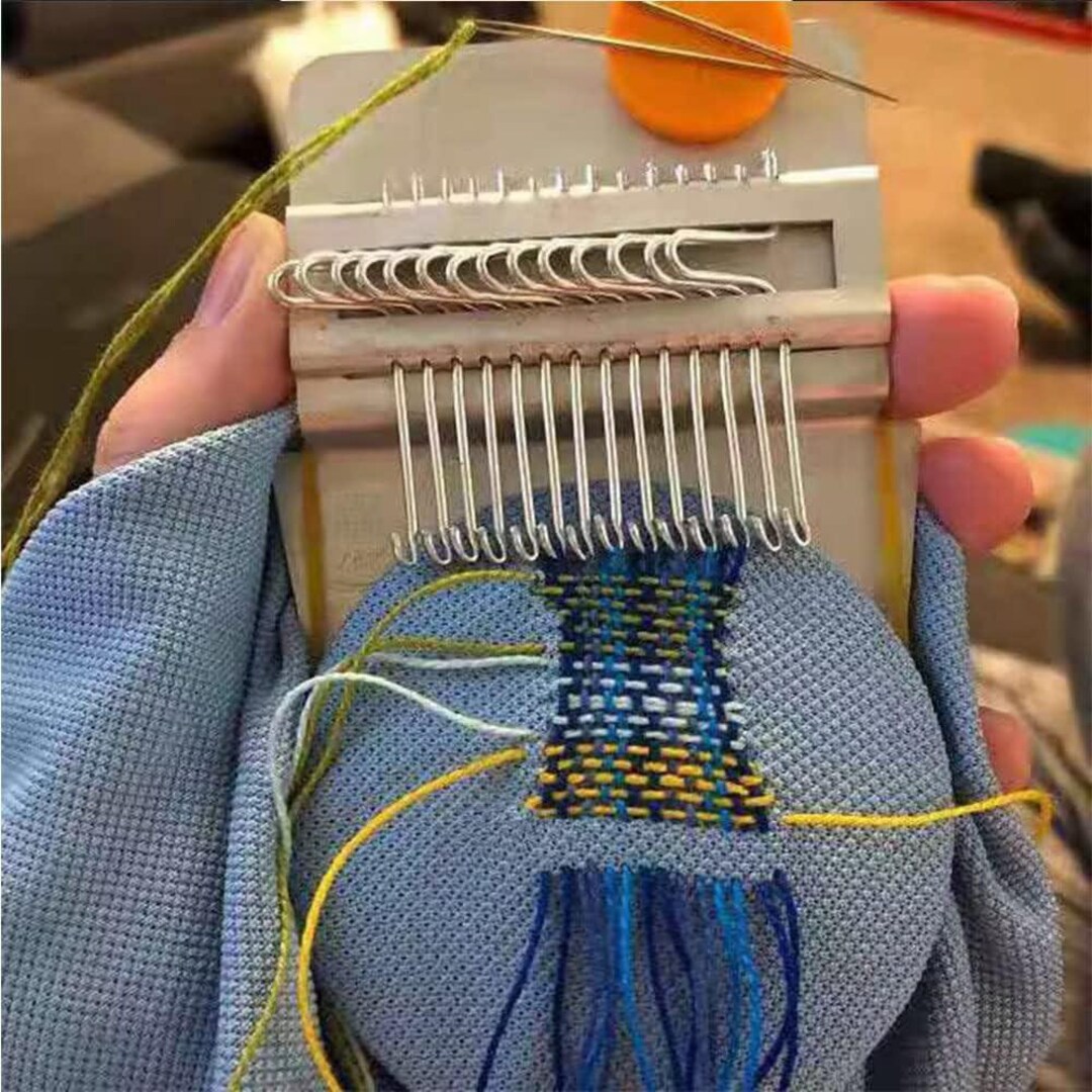 14 Hooks Small Darning Loom Kit, Speedweve Knitting Machine Kit ...