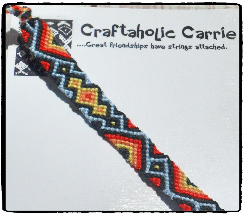 Woven Arrow, Zig Zag, Triangles, Aztec, Tribal Friendship Bracelet - Etsy