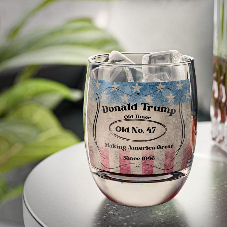 Donald Trump Whisky Glass, Trump Gifts, Whiskey Glass - Etsy