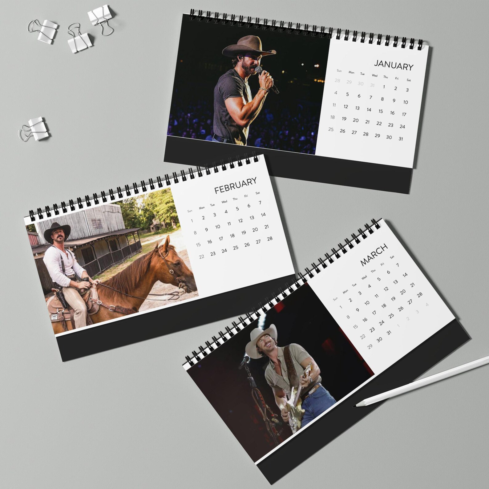 Riley Green Calendar - Personalized Desktop Calendar, 2026 Desk ...