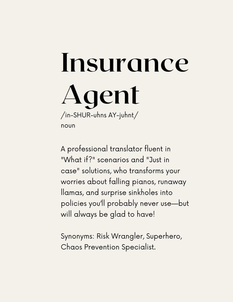 Insurance Agent Definition, Insurance Agent Print, Insurance Agent ...