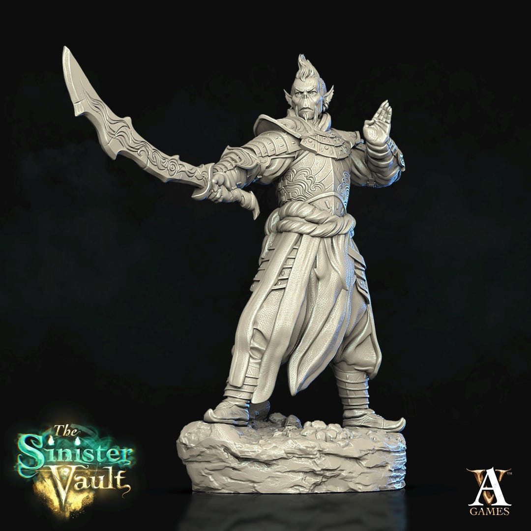 Khadan - Gitch Swordmaster | Male Gith Fighter Miniature | Archvillain ...