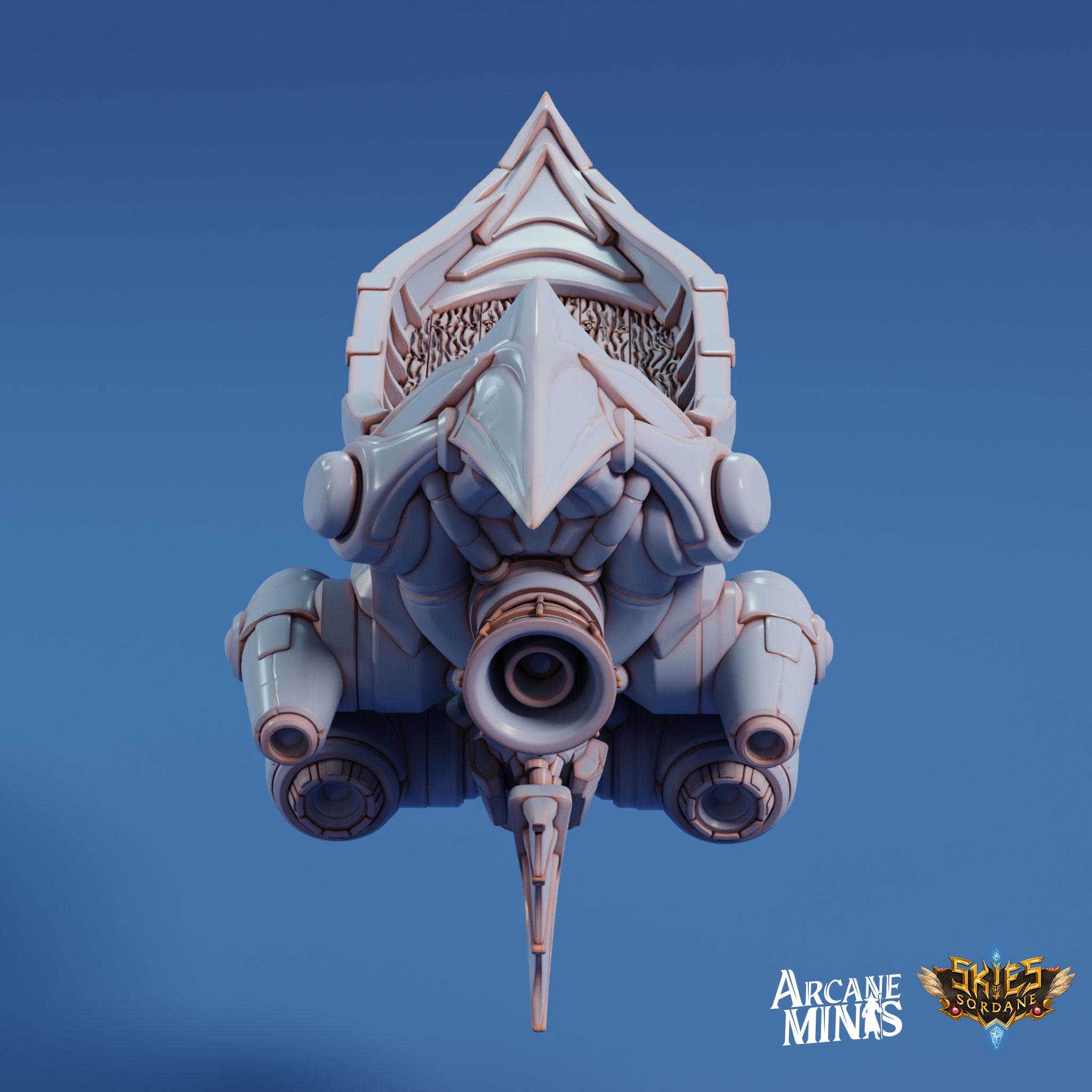 Falcon Racing Skiff 3D Printed Resin Airship, Playable Deck, Tabletop ...