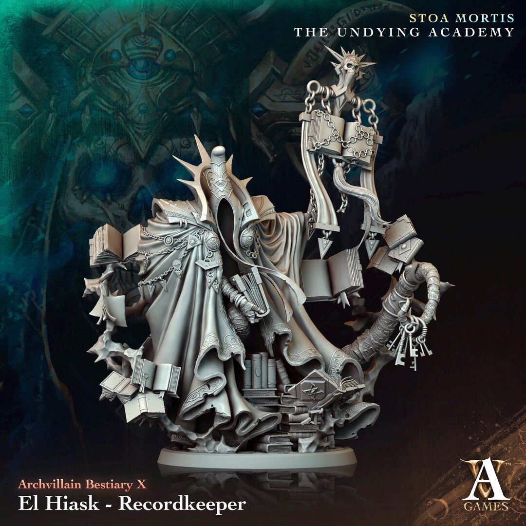 El Hiask - Recordkeeper | Undead Library Ghost Miniature | Archvillain ...
