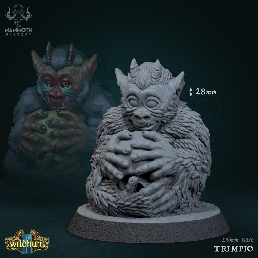 Trimpio 3D Printed Beast Miniature for Tabletop Rpgs and D&D, Mammoth ...