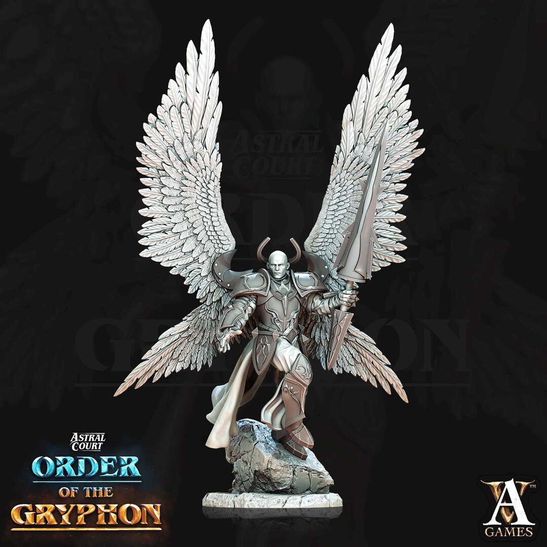 Justiciar Angel - Female Paladin Fighter Miniature | Archvillain Games ...