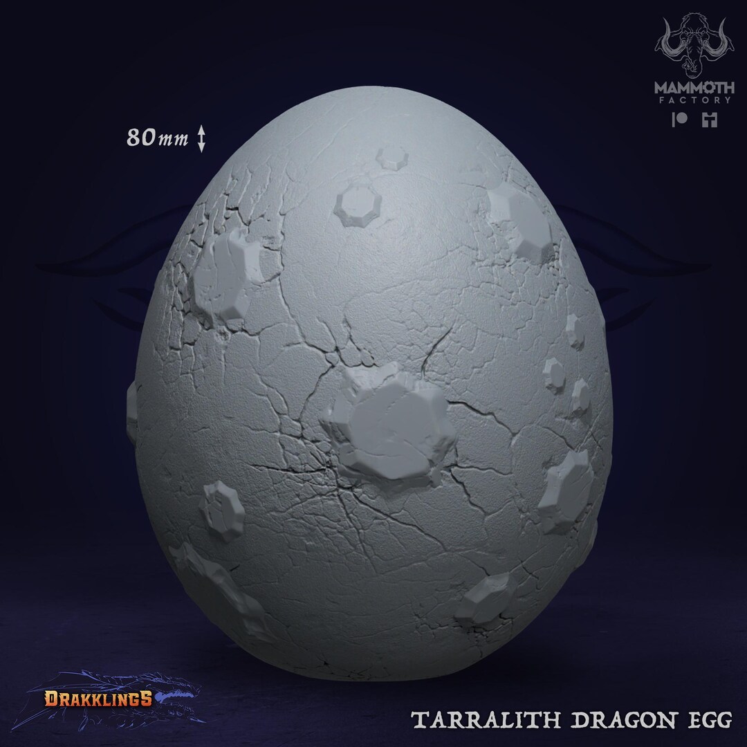 Tarralith Dragon Egg | Draconic Miniature | Mammoth Factory | Dragons ...