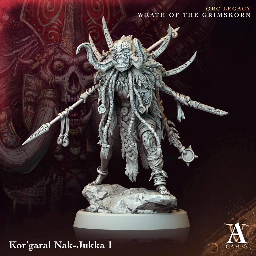 Kor Garal Nak-jukka | Orc Miniature | Archvillain Games | Wrath of the ...