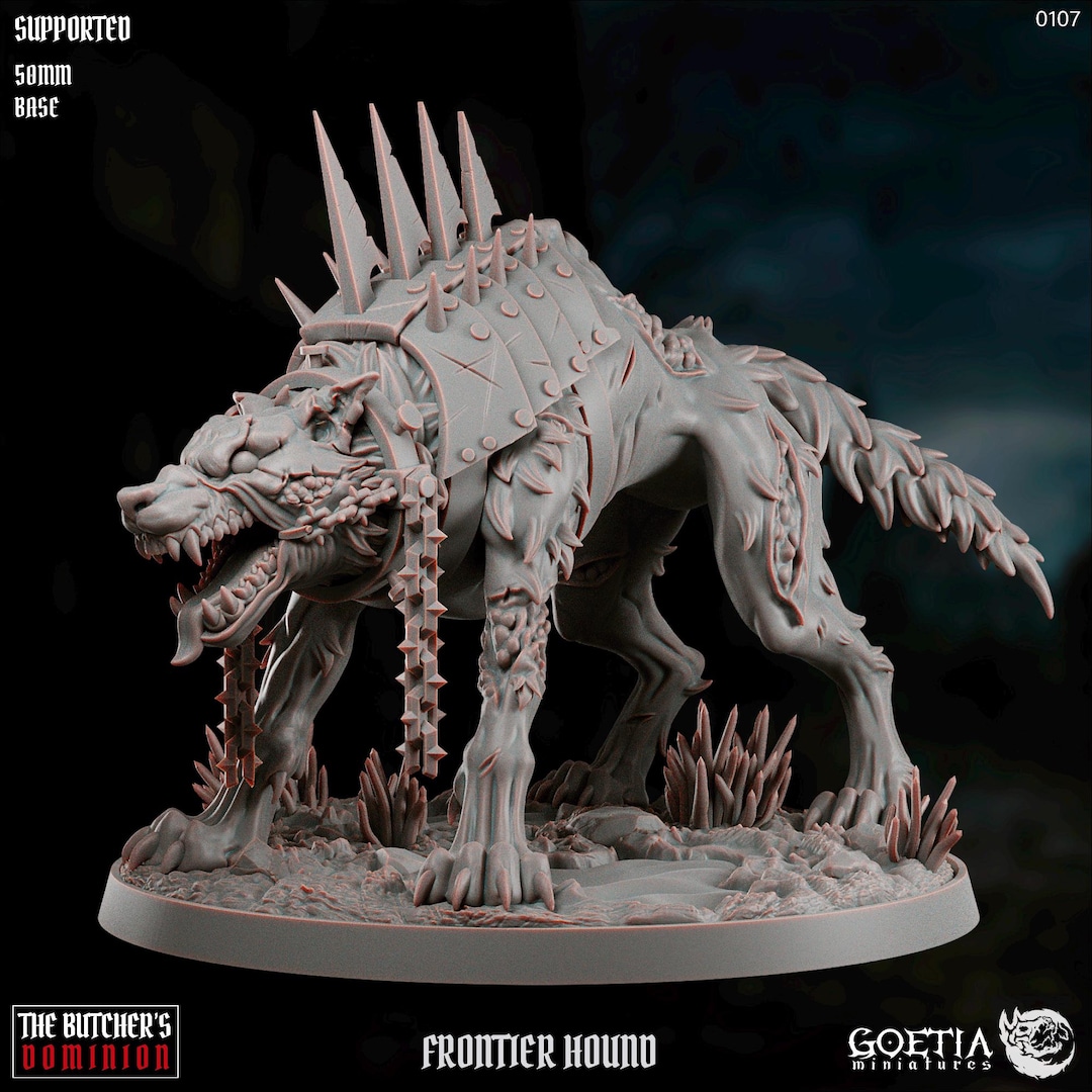 Frontier Hound | Undead Dog Beast Miniature | Goetia Miniatures | the ...