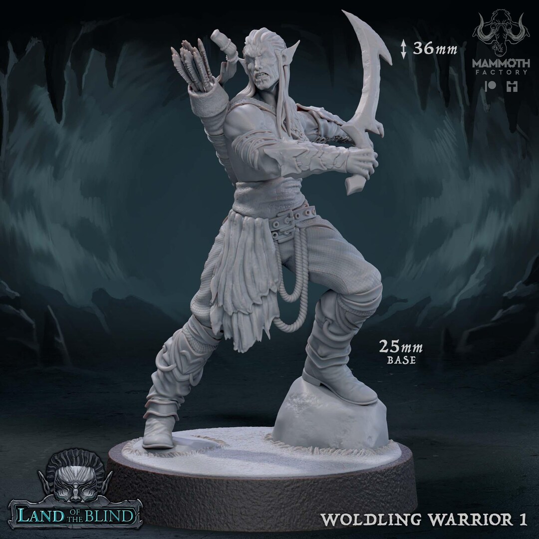 Wolding Warrior / Underdark Miniature / Mammoth Factory / Land of the ...