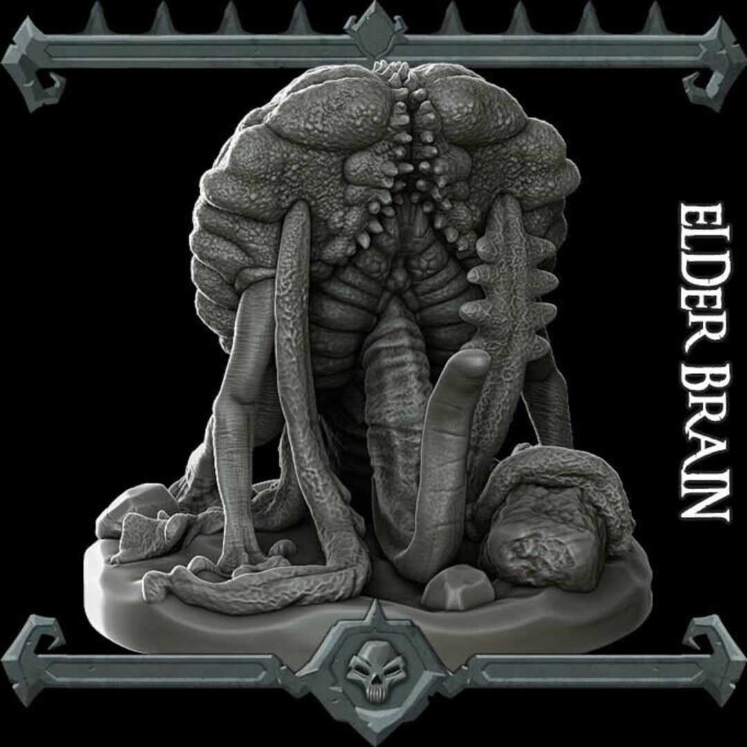 Elder Brain | Mindflayer Miniature | Rocket Pig Games | 3d Printed ...