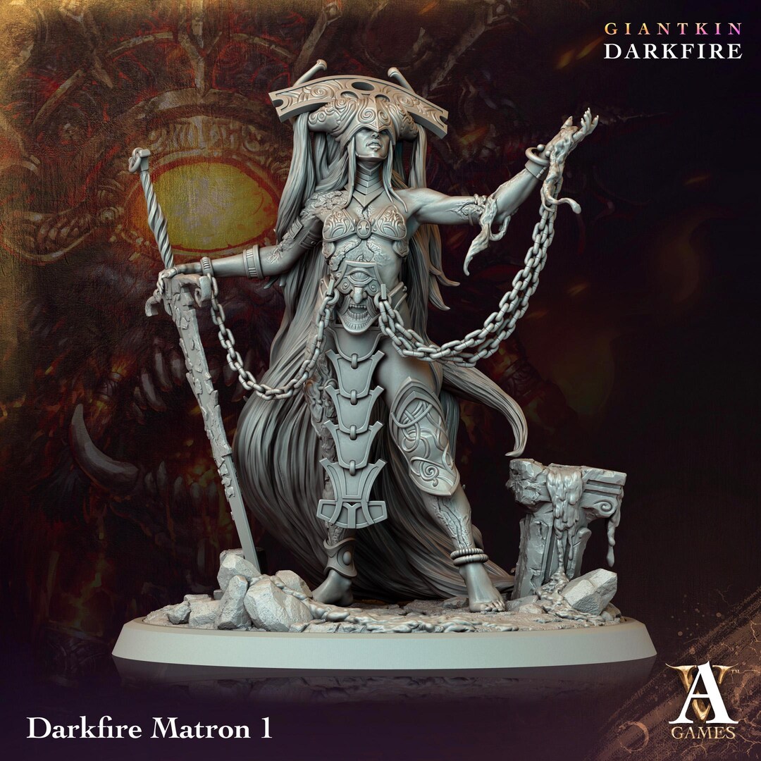 Darkfire Matron | Female Sorceress Wizard Warlock Miniature ...