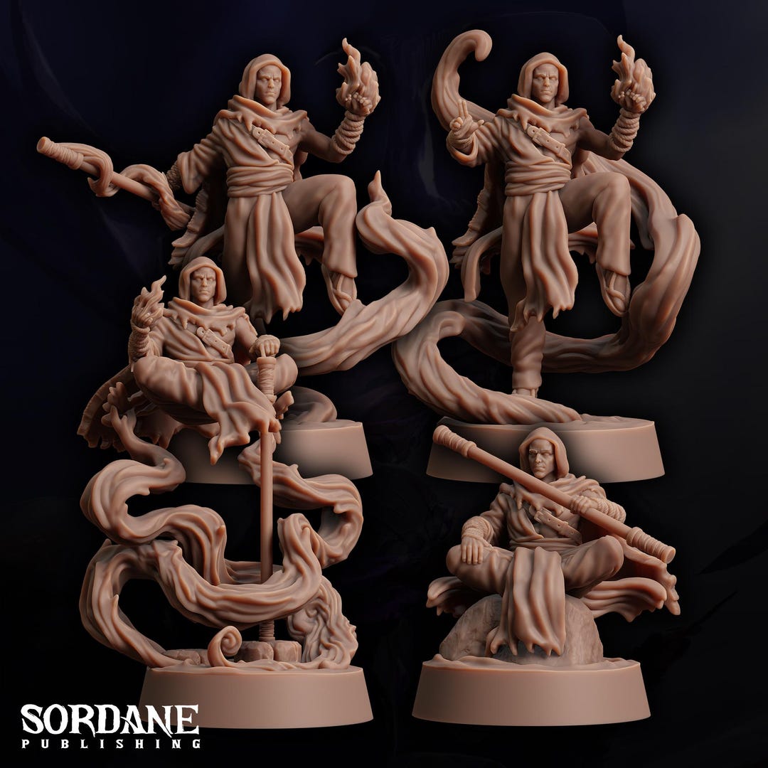 Void Elemdar Monk | Genasi Monk Fighter Miniature | Sordane Publishing ...