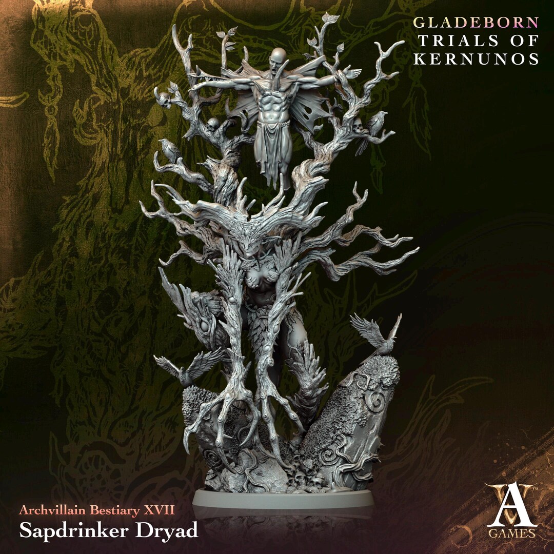Sapdrinker Dryad | Demon Plant Treant Miniature | Archvillain Games ...