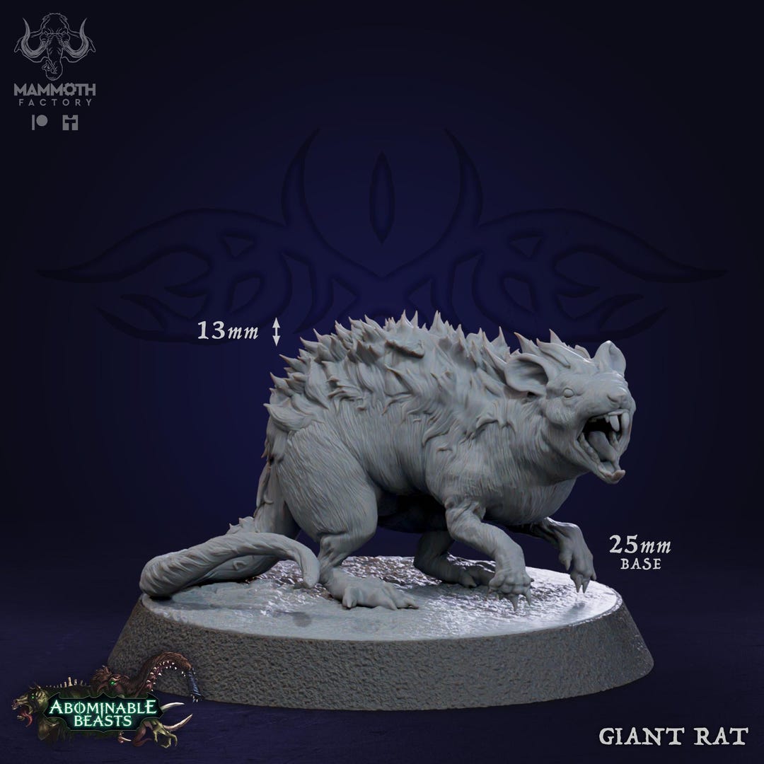 Giant Rat | Beast Animal Miniature | Mammoth Factory | Abominable ...