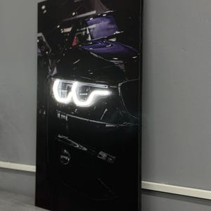 LED Car Poster, 3D Neon Sign Wall Decor,unique Car Decor, Stylish Room ...