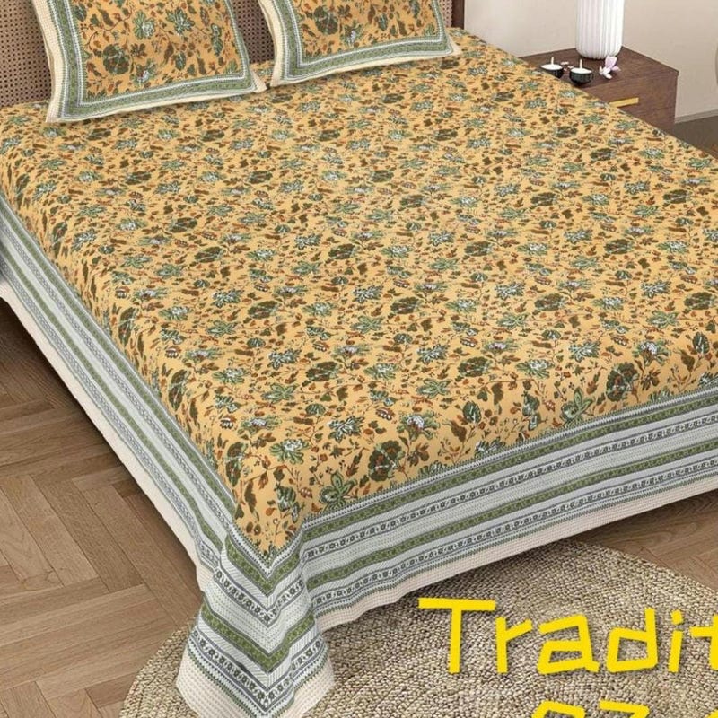 Block Print Bed Sheet - Etsy