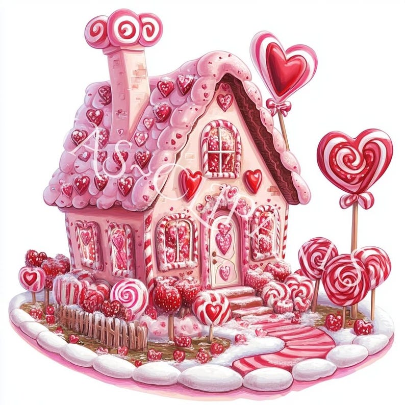 Whimsical Candy House Clip Art, High-res Jpgs (digital Download) - Etsy
