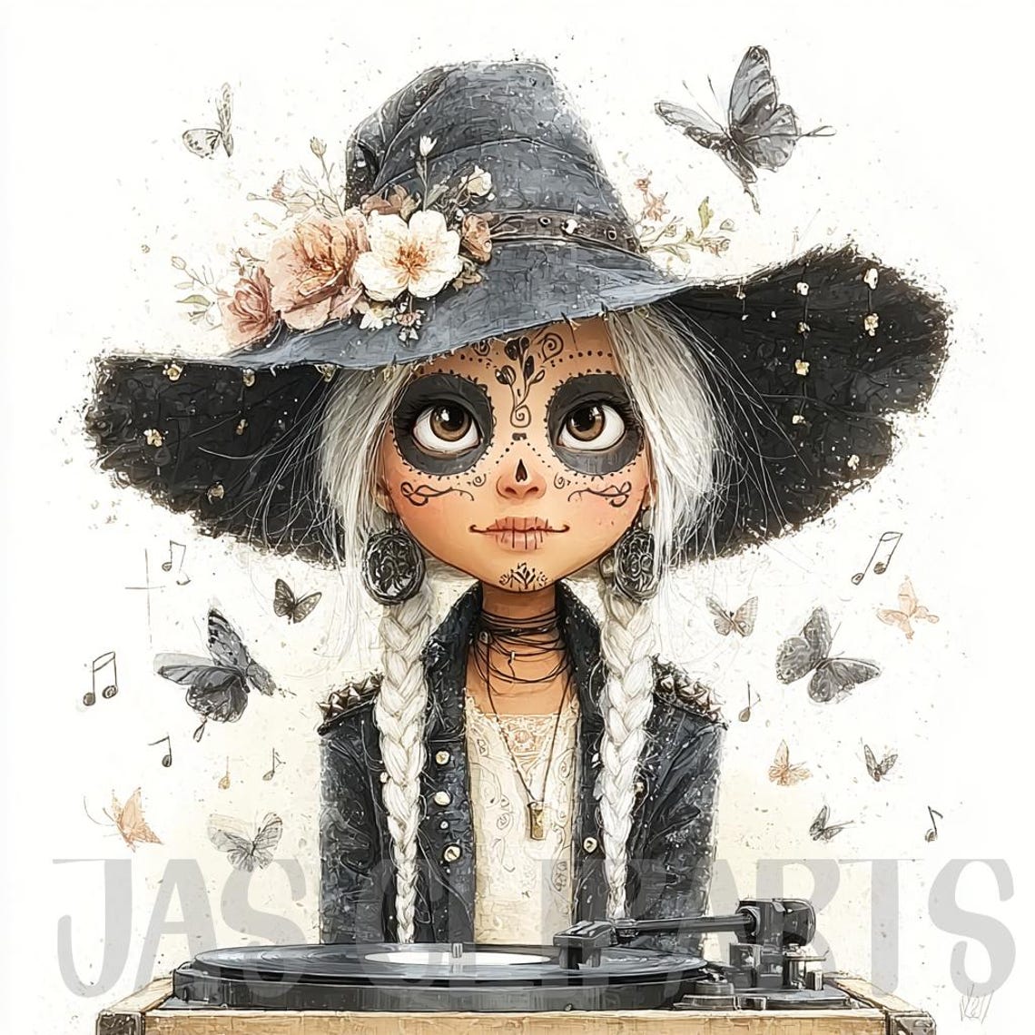 22 Watercolor Boho Witch Clipart Bundle – Spooky Witch Clipart, Quirky ...
