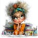 9 Quirky Cute Student Clipart: Whimsical Digital Art Cute Watercolor ...