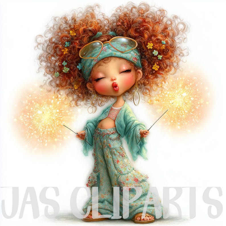 19 kinder clipart-png-bundel – meisjes met krullend haar spelen ...