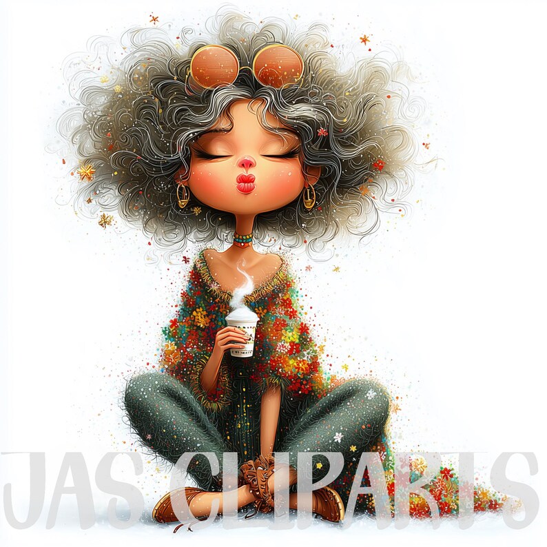 14 Watercolor Christmas Girl Clip Art: Whimsical Holiday Pngs, Festive ...