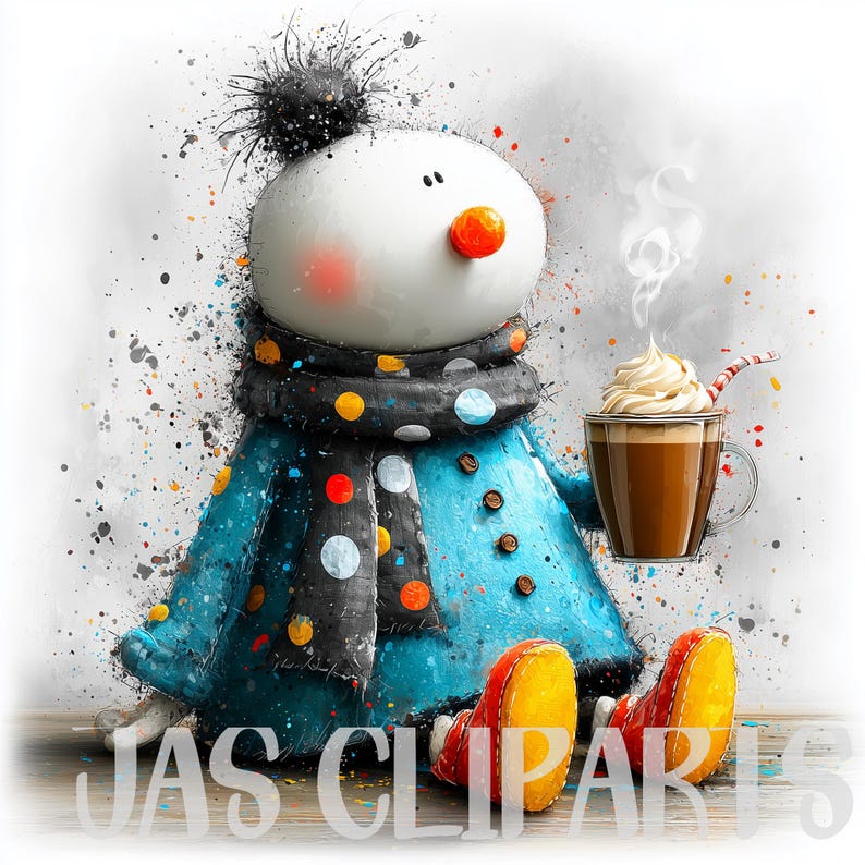 14 Cozy Winter Snowman Clipart: Cute Christmas Character PNG Whimsical ...