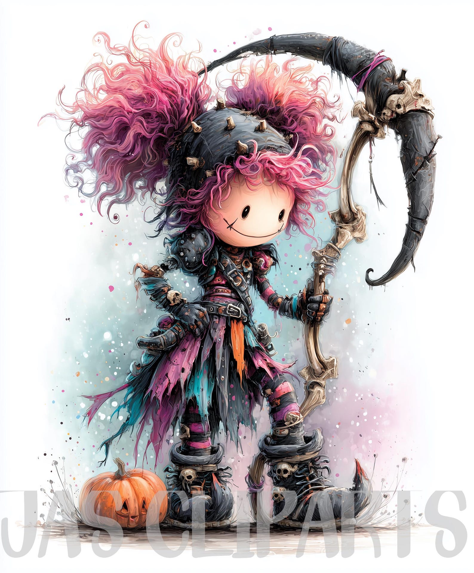 Jester Fairy Clipart: Whimsical Dark Fantasy PNG Doll Images (digital ...