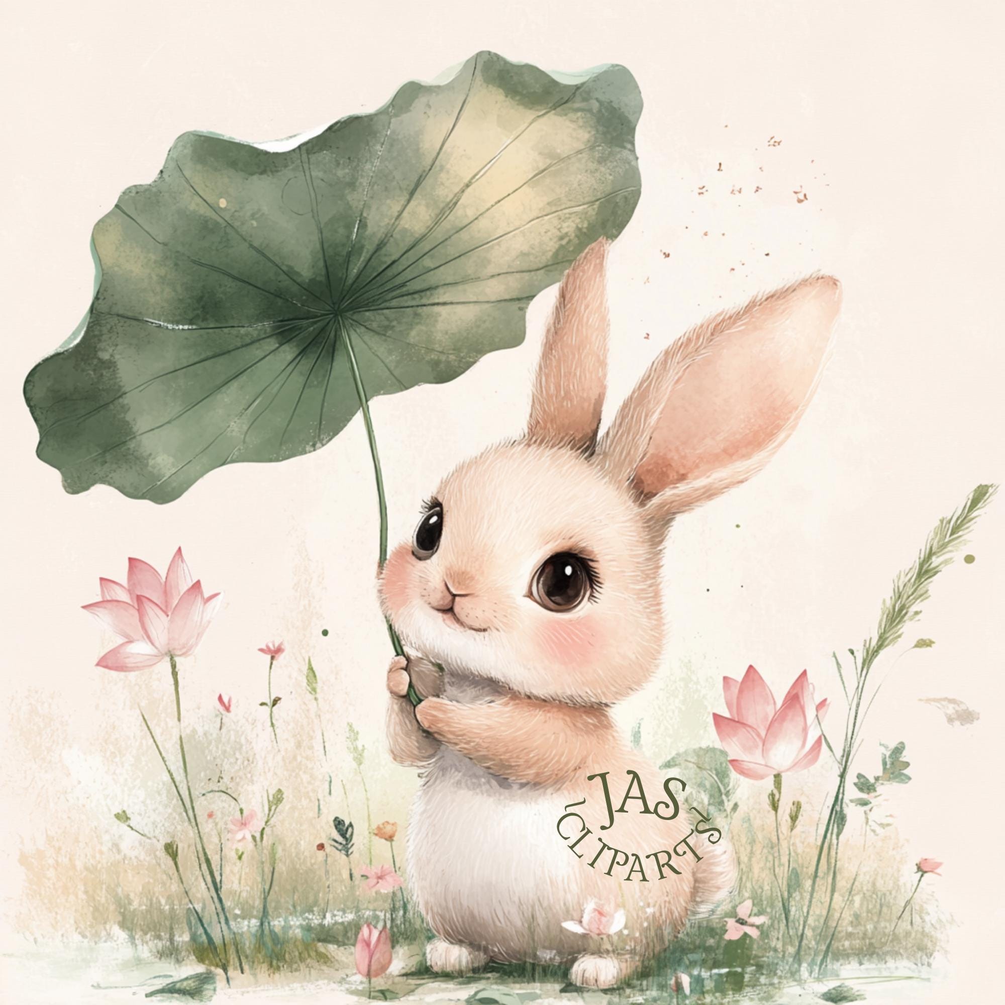 Watercolor Bunny Clipart – Easter Nursery Art (digital Download) - Etsy UK