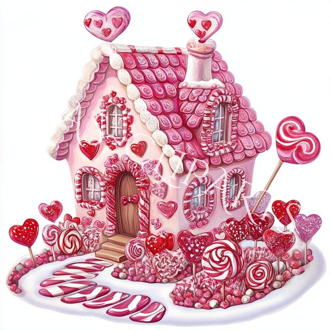 Whimsical Candy House Clip Art, High-res Jpgs (digital Download) - Etsy