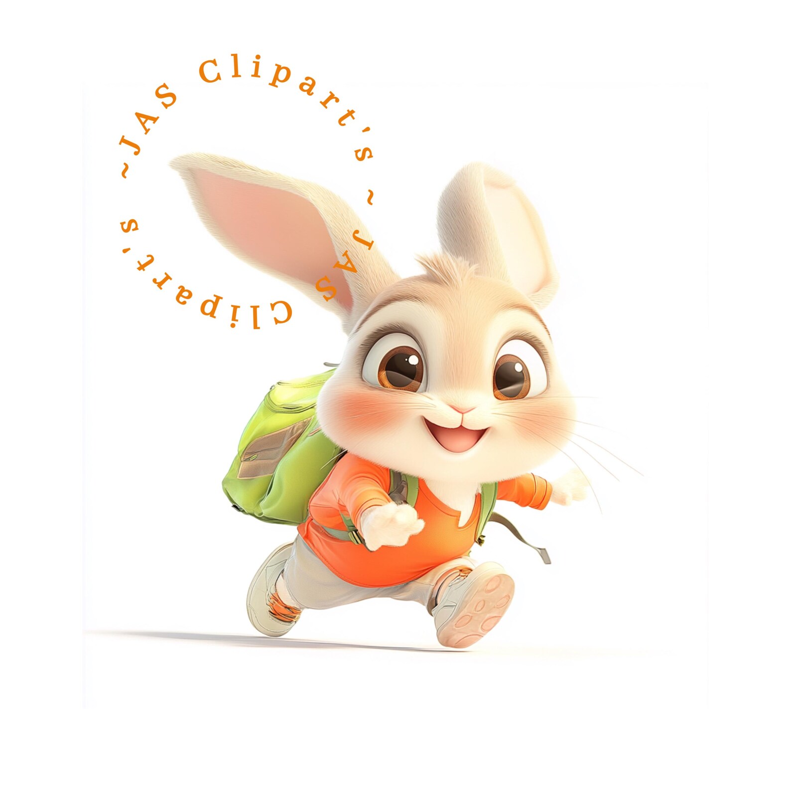 Runner Bunny Clipart | Sporty Cute Running Bunny Digital Download ...