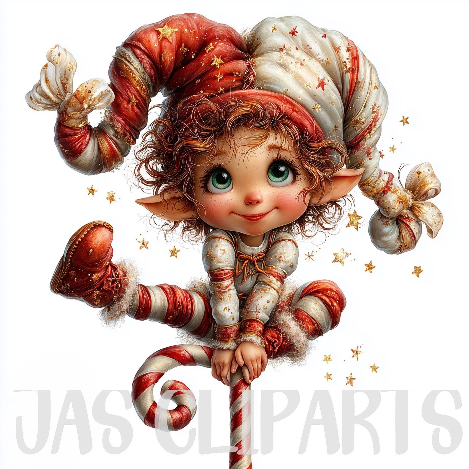 14 Christmas Girl Elf Clipart: Festive Red Elf Graphic Images ...